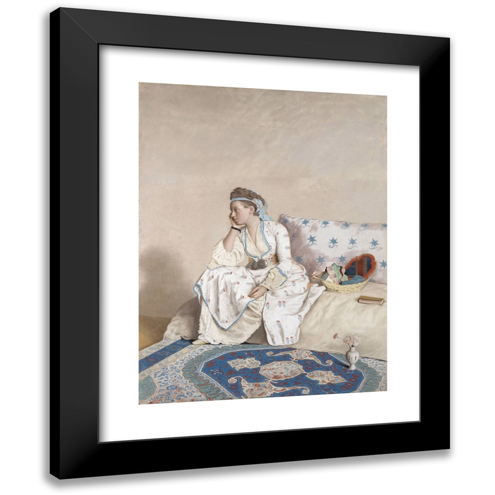 Jean-Etienne Liotard 12x14 Black Modern Framed Museum Art Print Titled ...