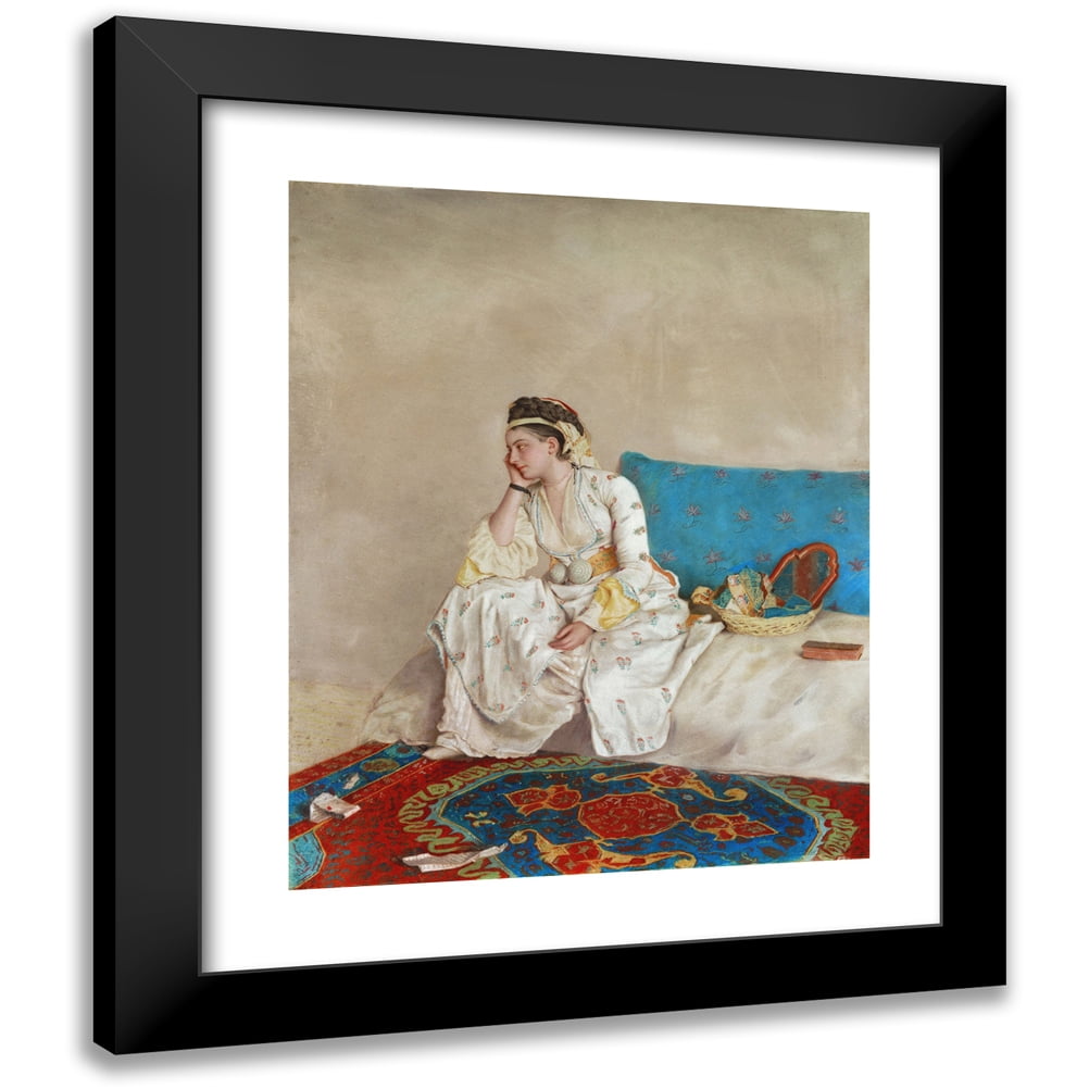 Jean-Etienne Liotard 12x14 Black Modern Framed Museum Art Print Titled ...
