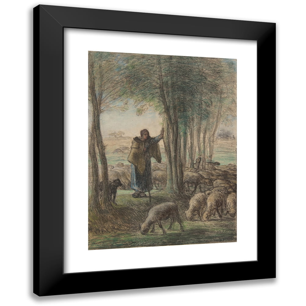 Jean-François Millet 11x14 Black Modern Framed Museum Art Print Titled ...