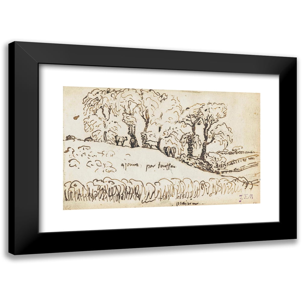 Jean-François Millet 18x13 Black Modern Framed Museum Art Print Titled ...