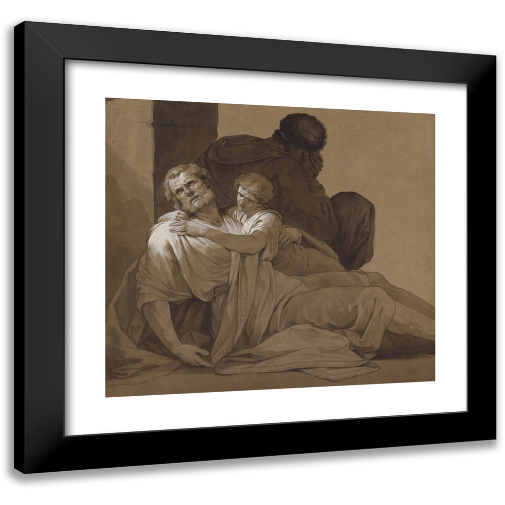 Jean-François-Pierre Peyron 16x15 Black Modern Framed Museum Art Print ...