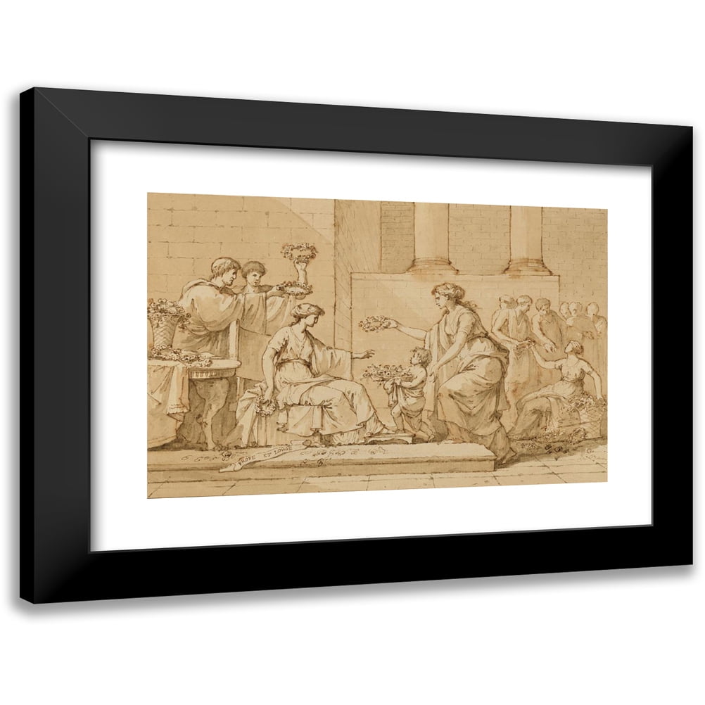 Jean-François-Pierre Peyron 24x17 Black Modern Framed Museum Art Print ...