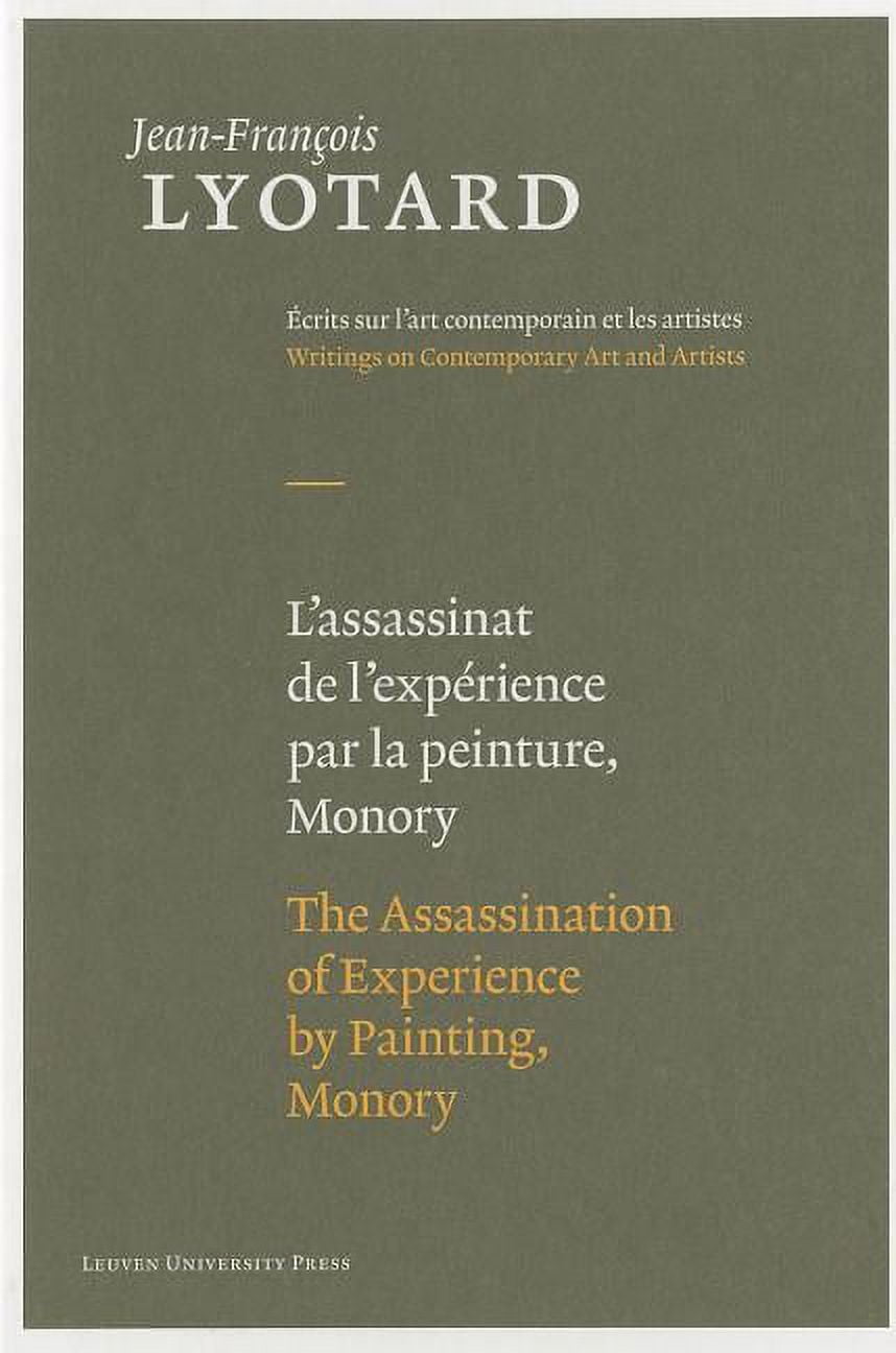 Jean-Francois Lyotard: Writings on Conte L'Assassinat de L'Experience ...