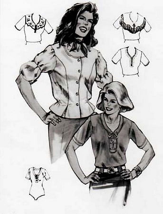 Jean Hardy 1017 Misses' Tops Ladies Blouses Tops Shirts Sewing Pattern ...