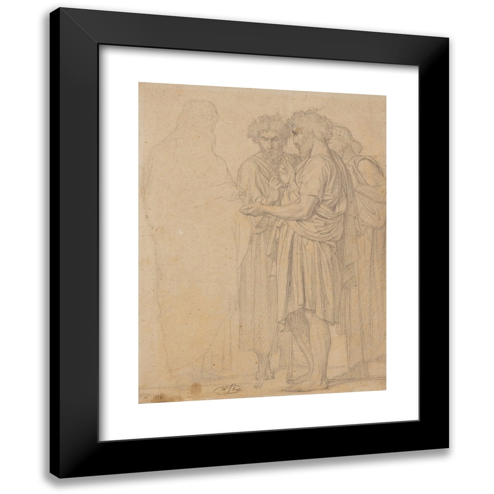 Jean-Hippolyte Flandrin 12x14 Black Modern Framed Museum Art Print ...