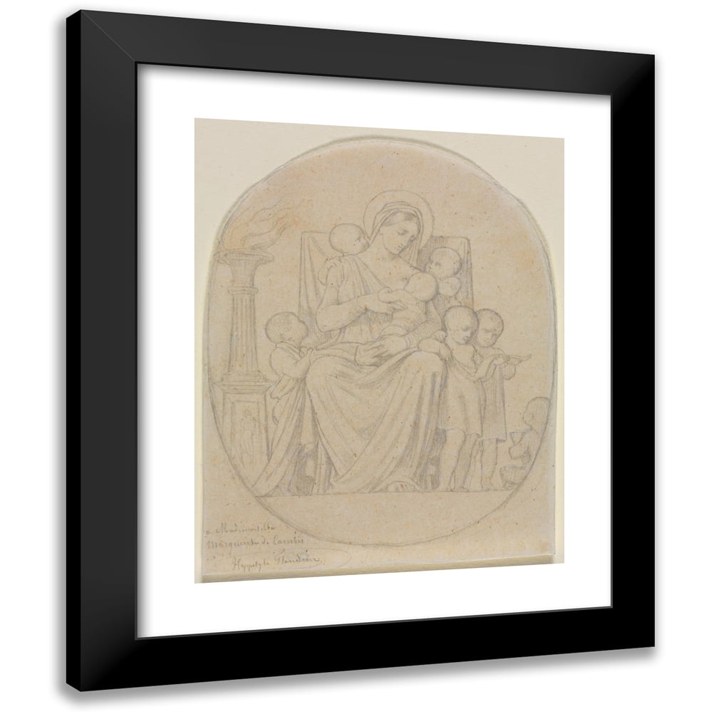 Jean-Hippolyte Flandrin 12x14 Black Modern Framed Museum Art Print ...