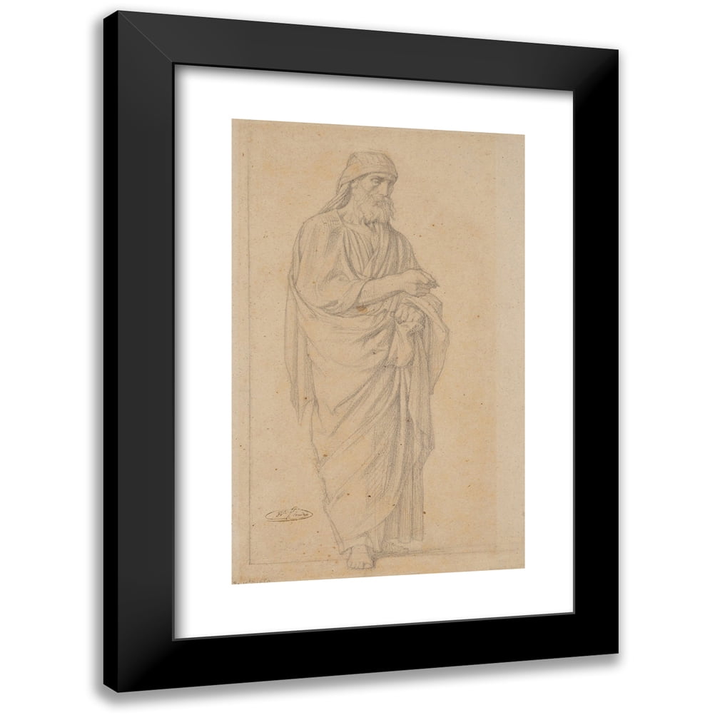Jean-Hippolyte Flandrin 13x18 Black Modern Framed Museum Art Print ...