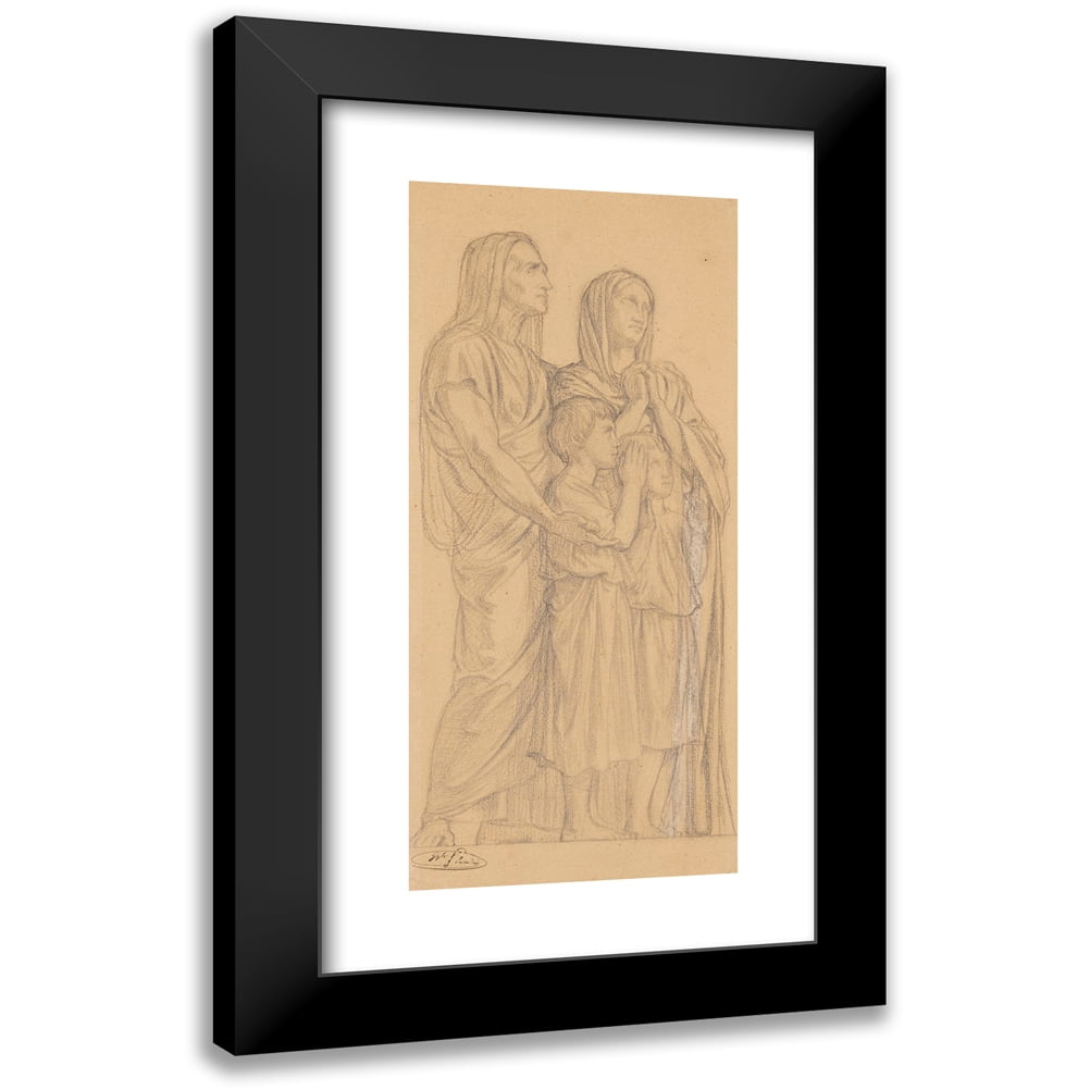 Jean-Hippolyte Flandrin 13x24 Black Modern Framed Museum Art Print ...