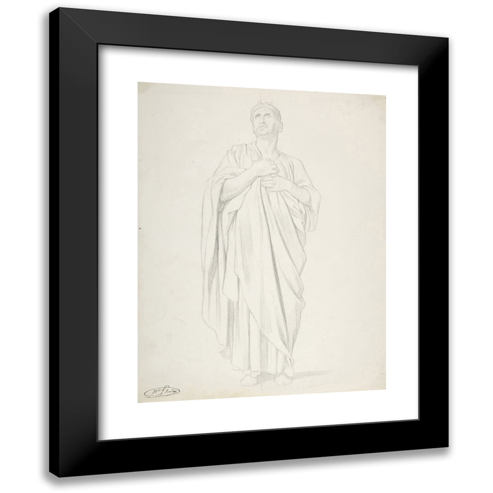 Jean-Hippolyte Flandrin 15x18 Black Modern Framed Museum Art Print ...