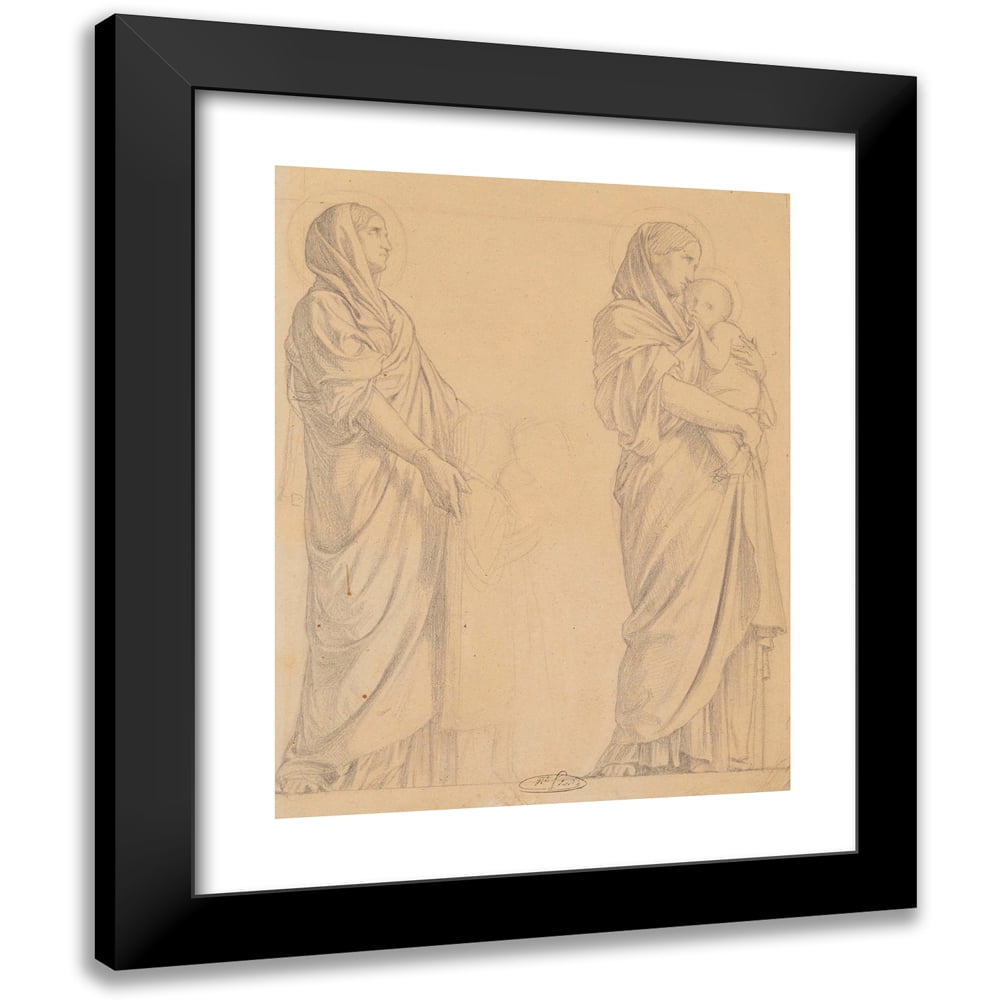 Jean-Hippolyte Flandrin 15x18 Black Modern Framed Museum Art Print ...