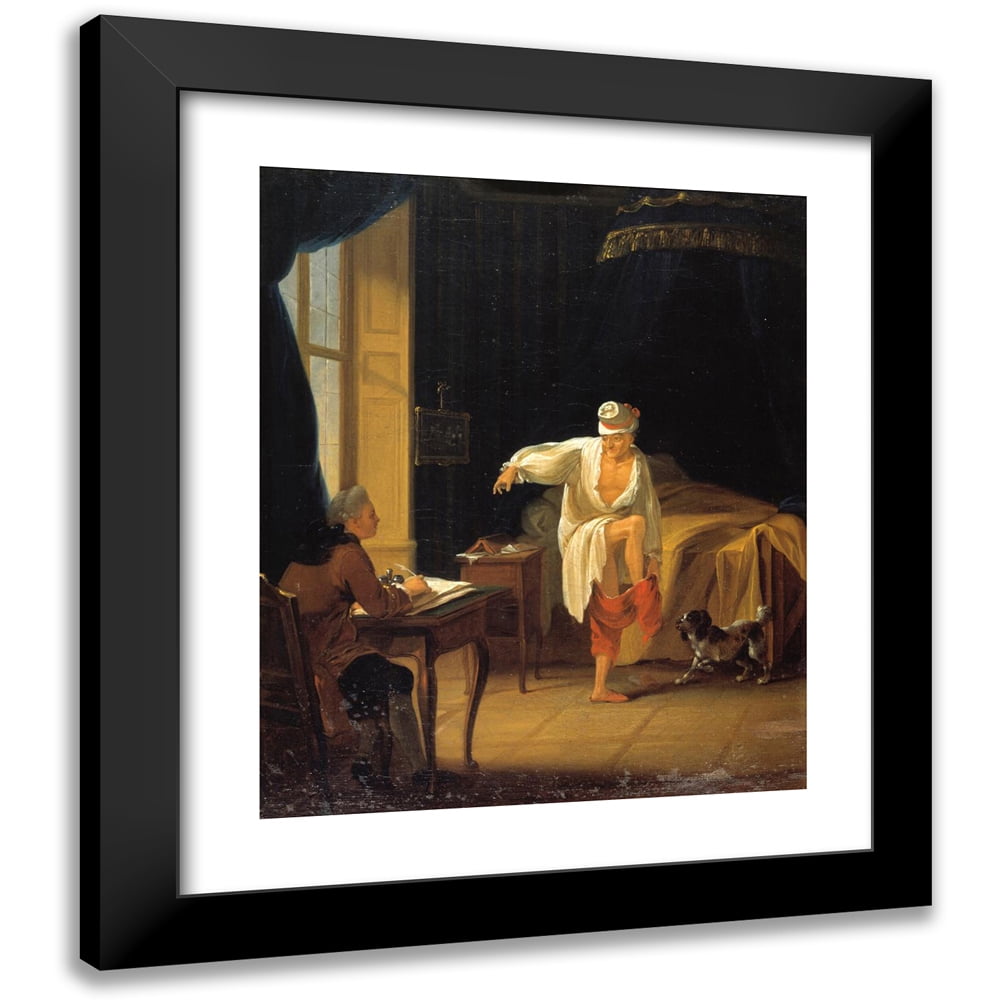 Jean Huber 12x14 Black Modern Framed Museum Art Print Titled - Voltaire ...