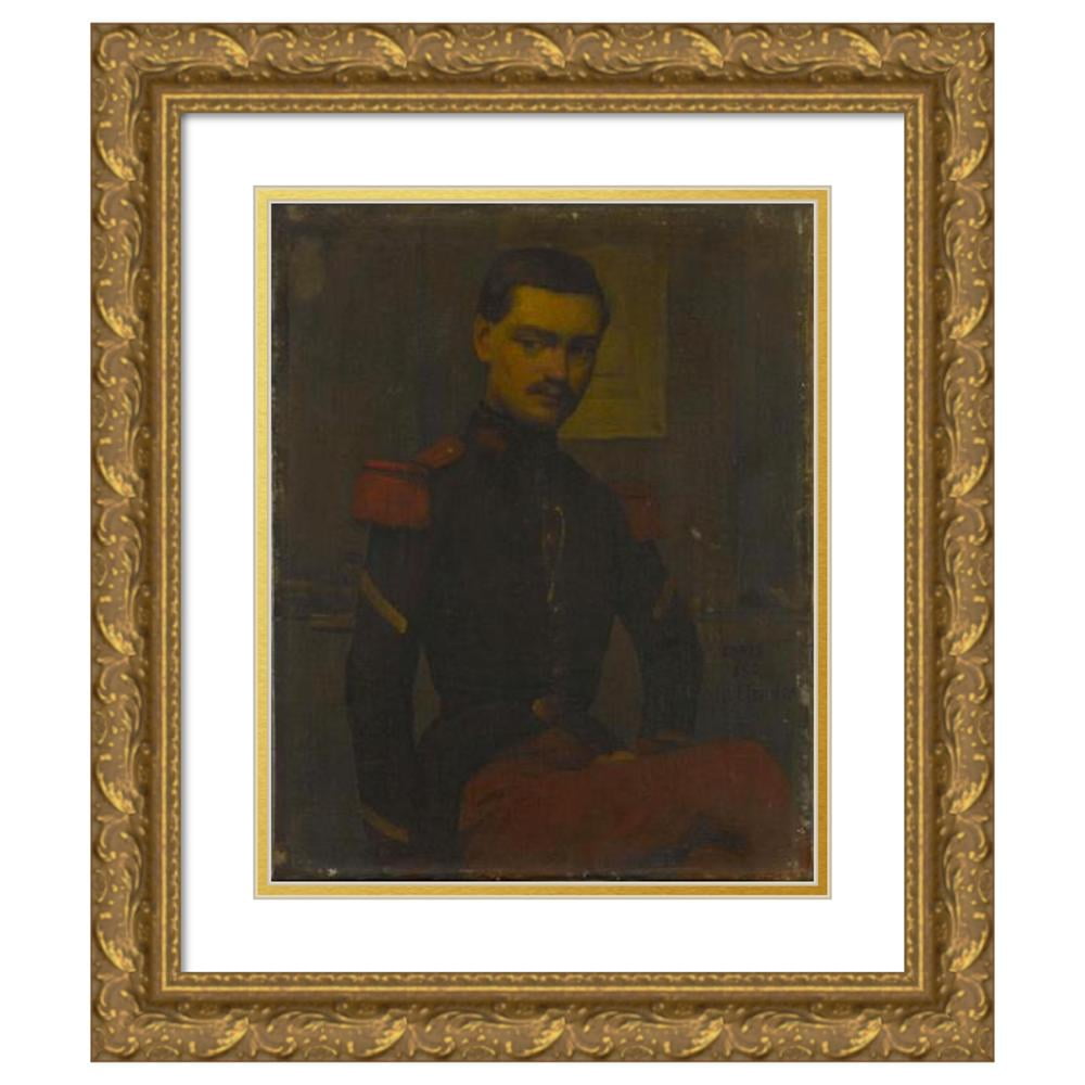 Jean-Jacques Henner 15x18 Gold Ornate Wood Frame and Double Matted ...