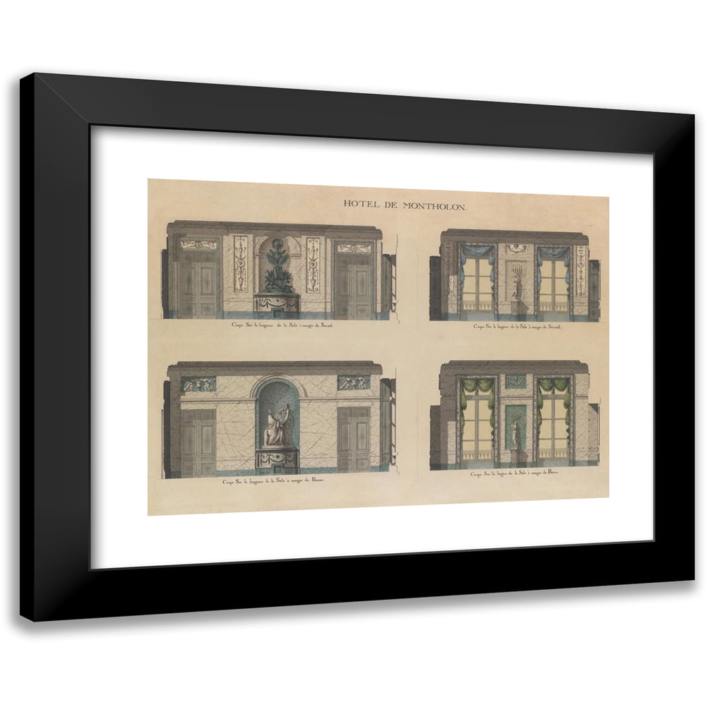 Jean Jacques Lequeu 14x11 Black Modern Framed Museum Art Print Titled ...