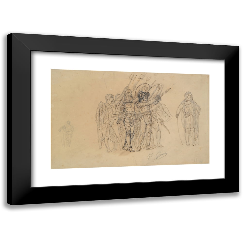 Jean-Léon Gérôme 24x17 Black Modern Framed Museum Art Print Titled ...