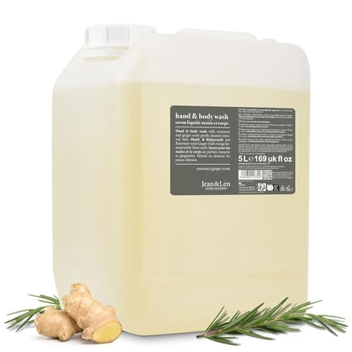 Jean & Len Hand & Body Wash Rosemary and Ginger in canister, cleans and ...