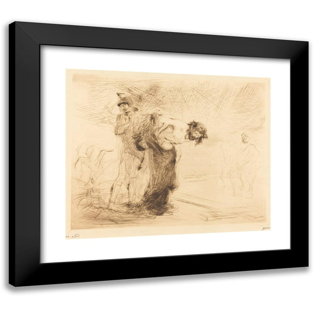 Jean-Louis Forain 14x12 Black Modern Framed Museum Art Print Titled ...