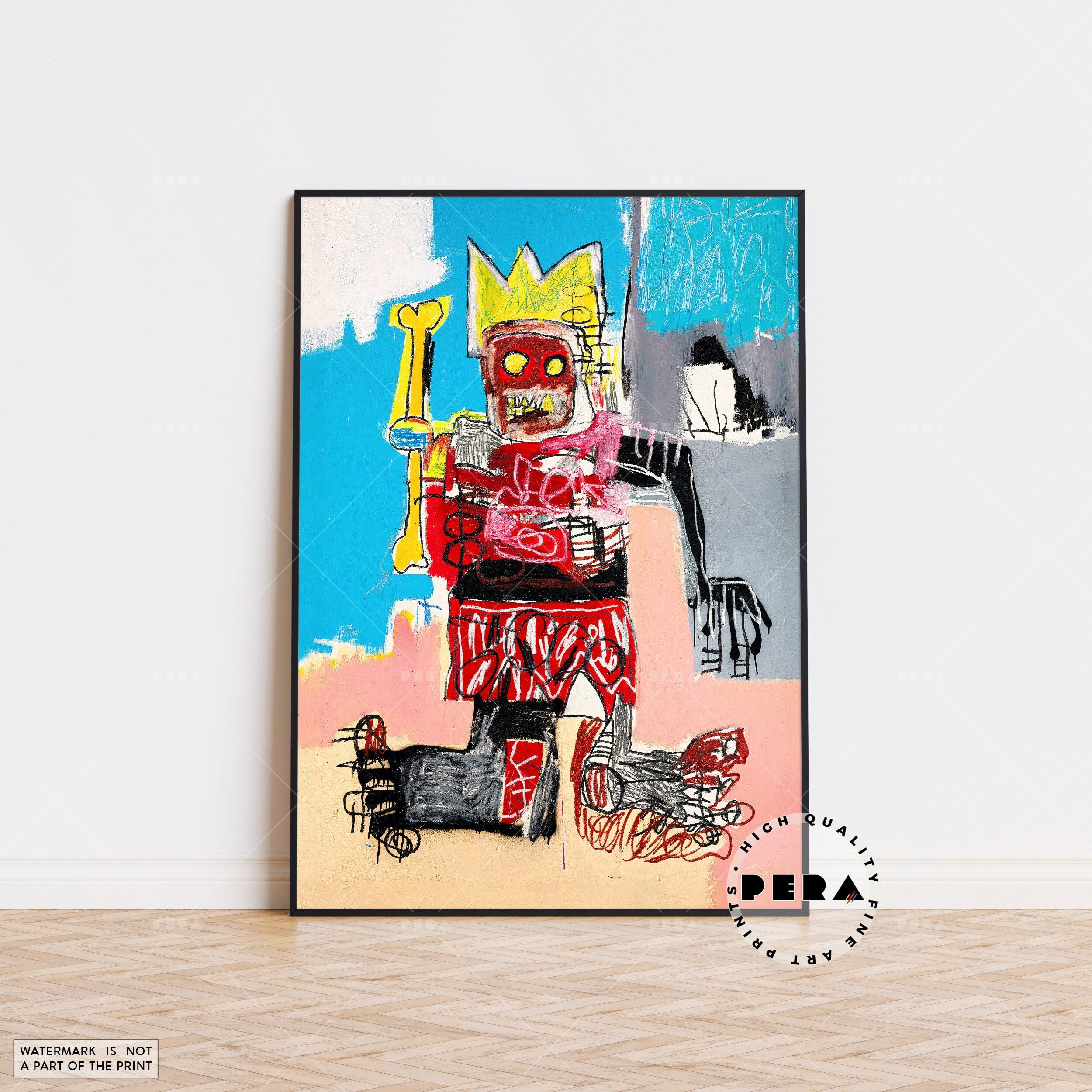 Jean Michel Basquiat, Basquiat Print, CROWN 1982, Street Art, Basquiat ...