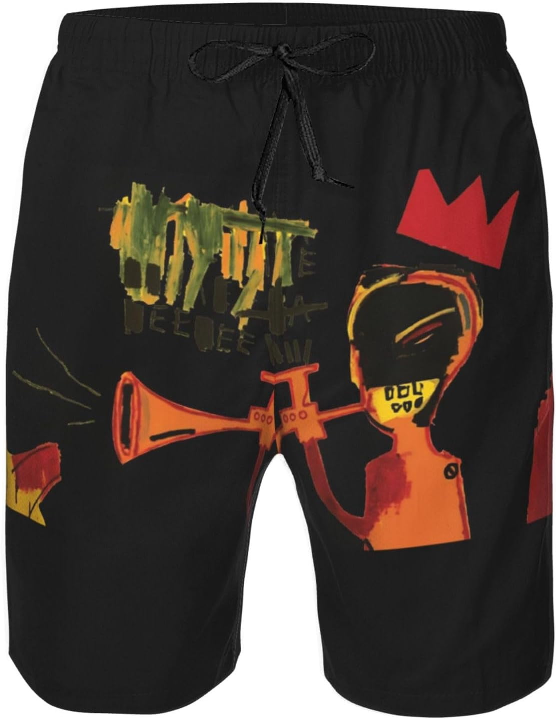 Jean Michel Basquiat Mens Swim Trunks Quick Dry Board Shorts with Mesh ...