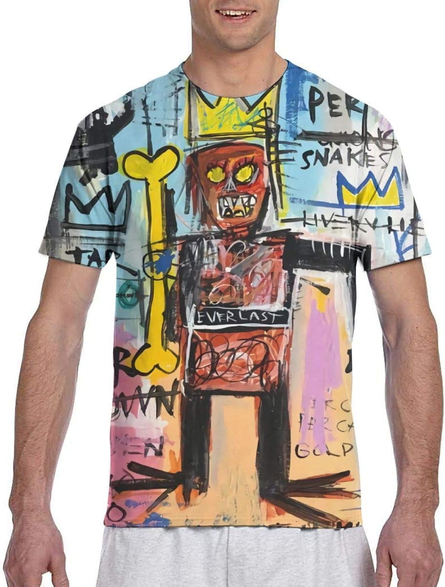 Jean Michel Basquiat Novelty Mens 3D Print T-Shirts Funny Graphics ...