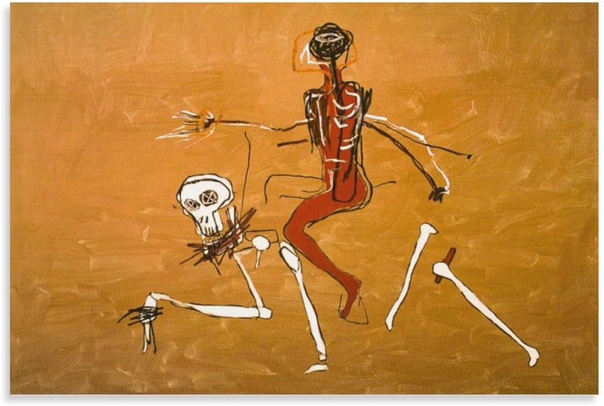 Jean-Michel Basquiat Poster Graffiti Street Riding with Death Wall Art ...