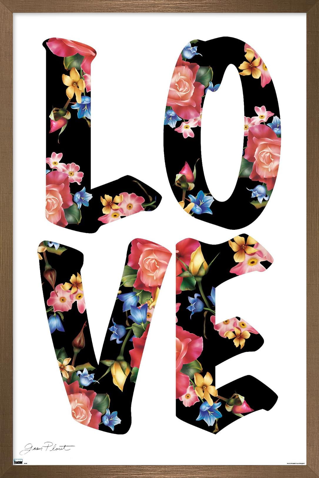 Jean Plout - Love Wall Poster, 14.725" x 22.375" Framed - Walmart.com