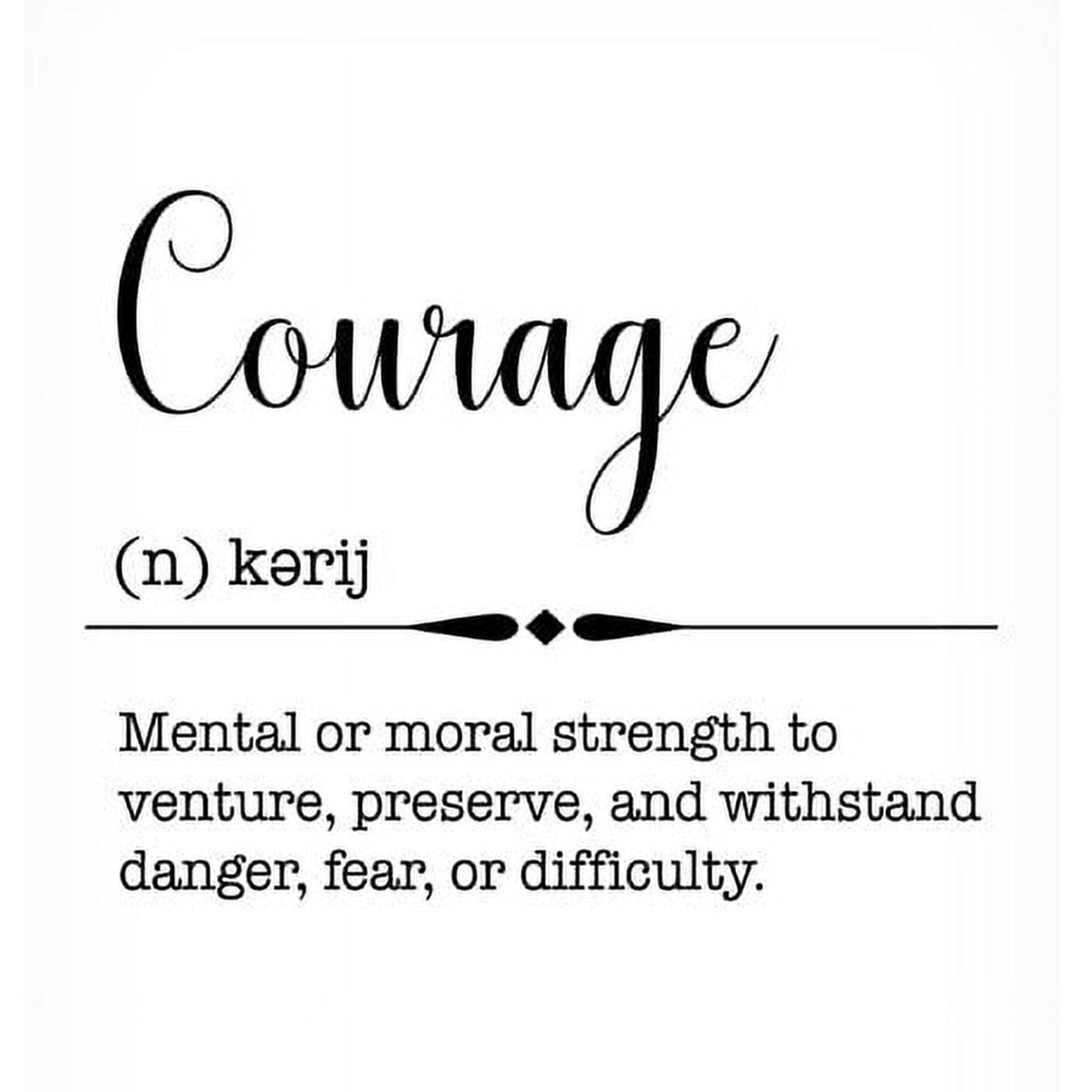 Jean Plout 'Words Courage' Canvas Art - Walmart.com