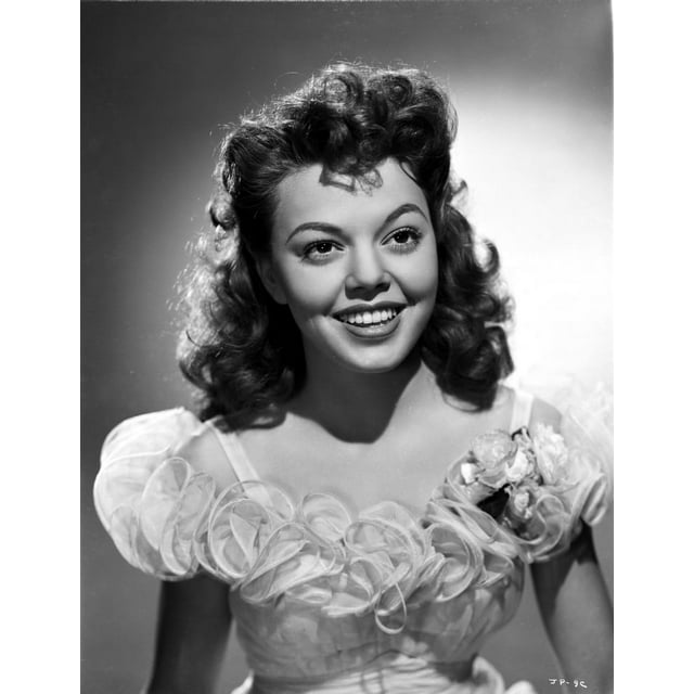 Jean Porter Portrait in Frilled Top Sheer Off Shoulder Dress Photo ...