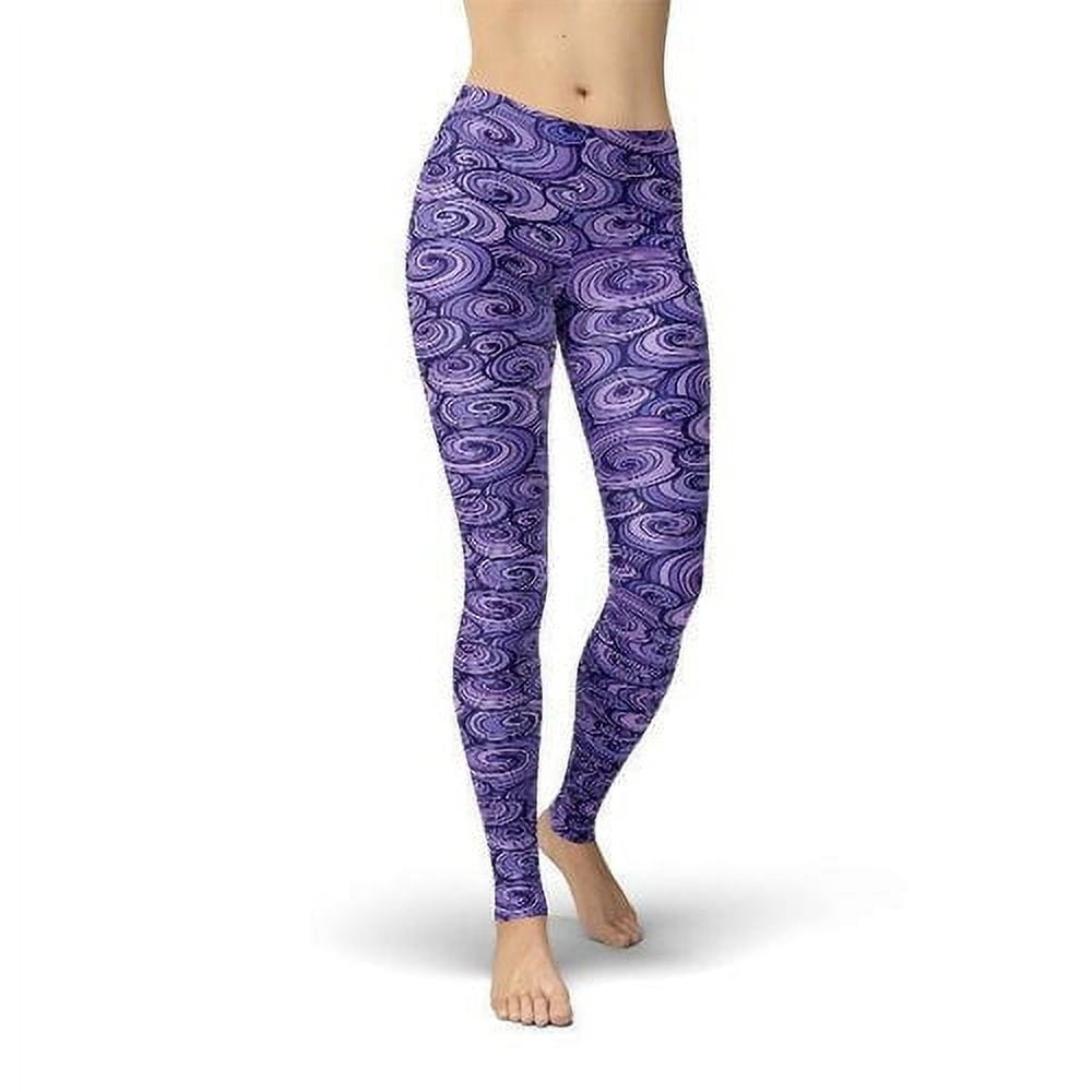 Jean Purple Swirls Leggings - Walmart.com