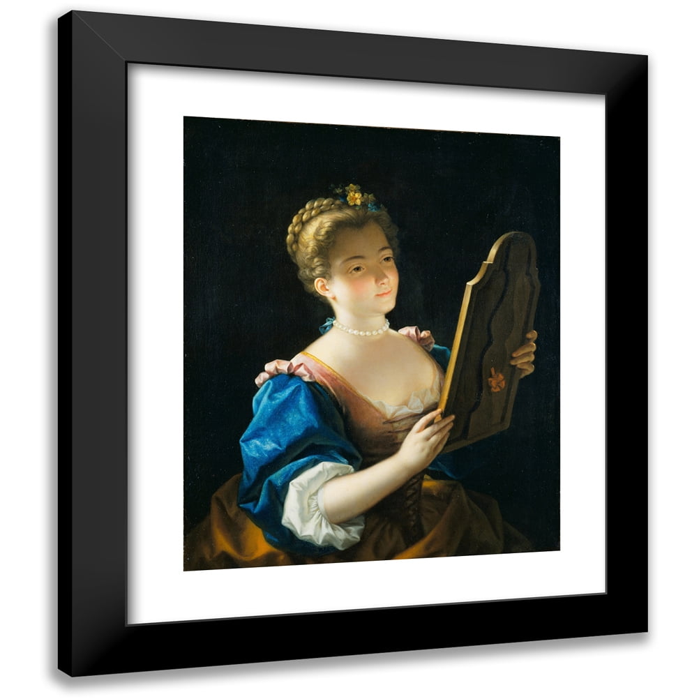 Jean Raoux 15x18 Black Modern Framed Museum Art Print Titled - A Woman ...