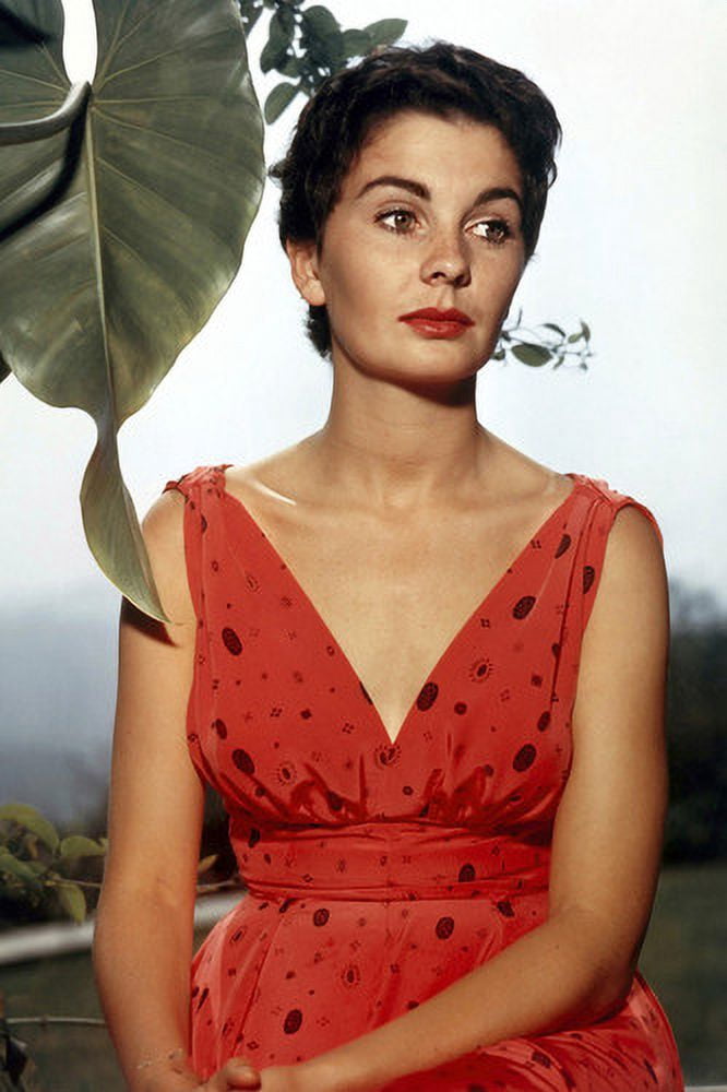 Jean Simmons red dress portrait 24x36 Poster - Walmart.com