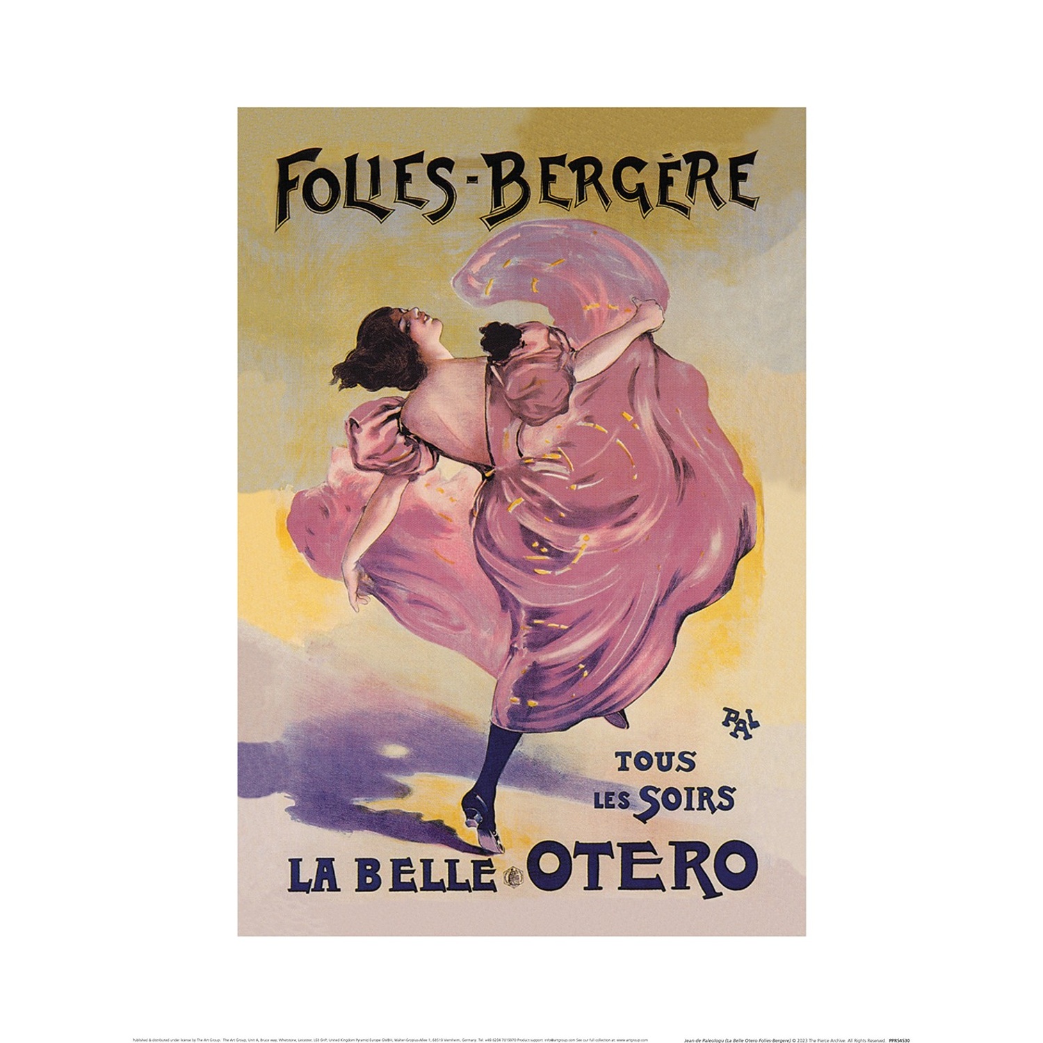 Jean de Paleologu La Belle Otero Folies - Bergere Print - Walmart.com