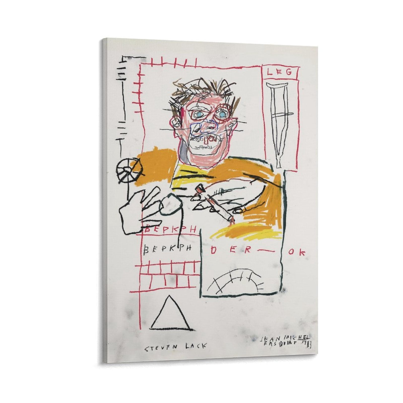 Jean-michel Basquiat,《UNTITLED (PORTRAIT OF STEVEN LACK)》,1981 American ...