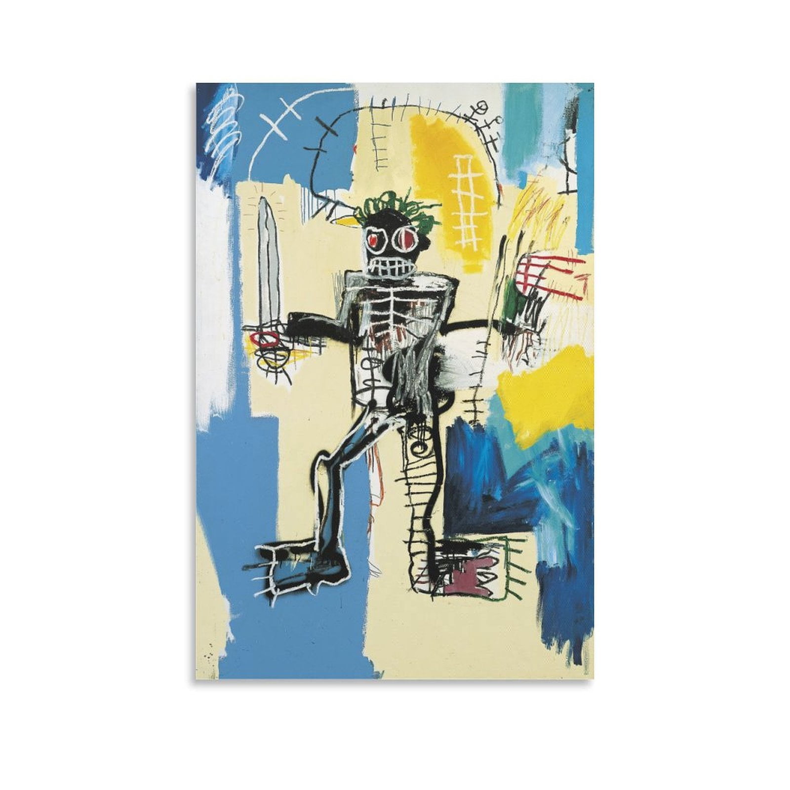 Jean-michel Basquiat,《WARRIOR》,1982 American Artist, Neo-Expressionism, Graffiti, Street Art ...