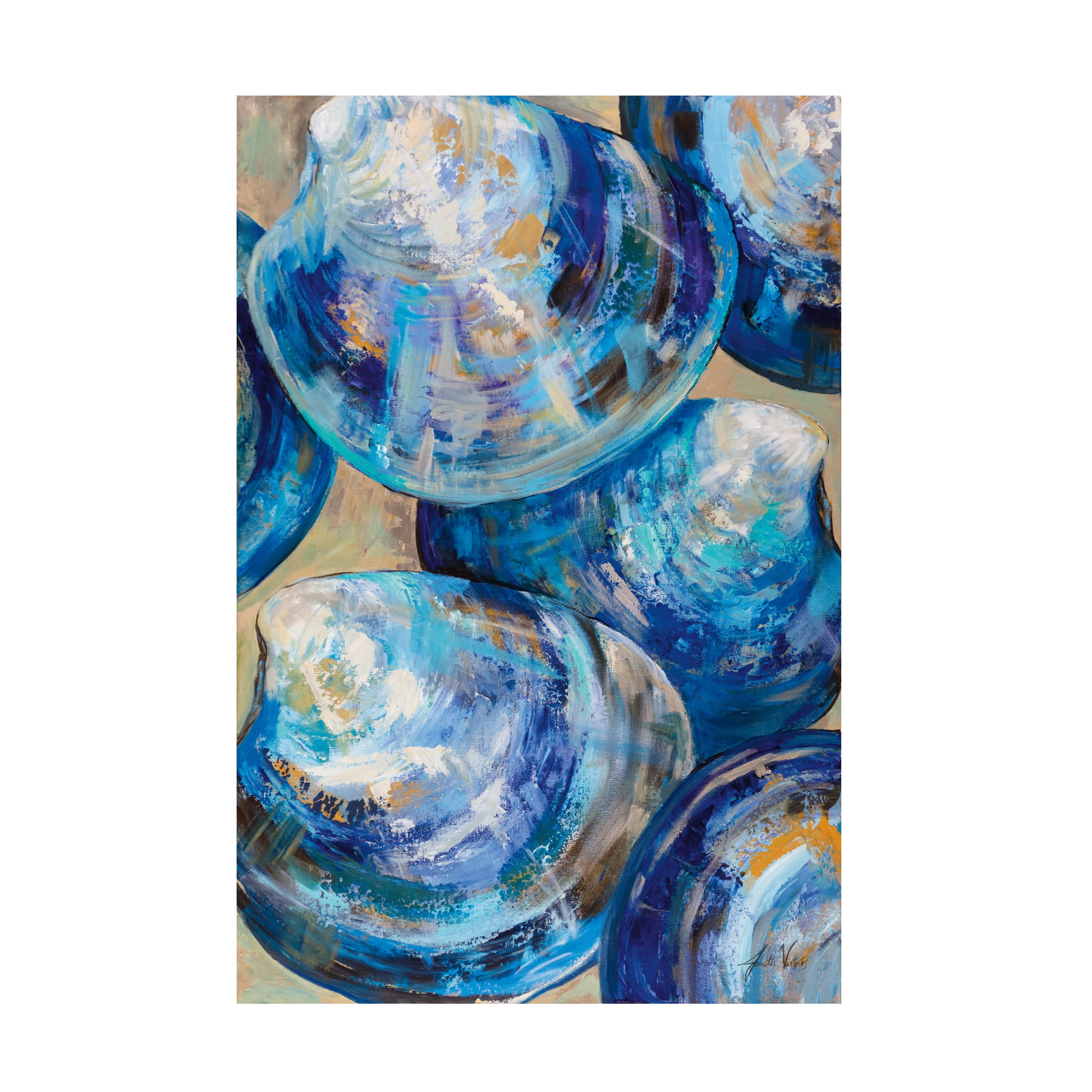 Jeanette Vertentes 'Beyond Blue Shells' Canvas Art - Walmart.com