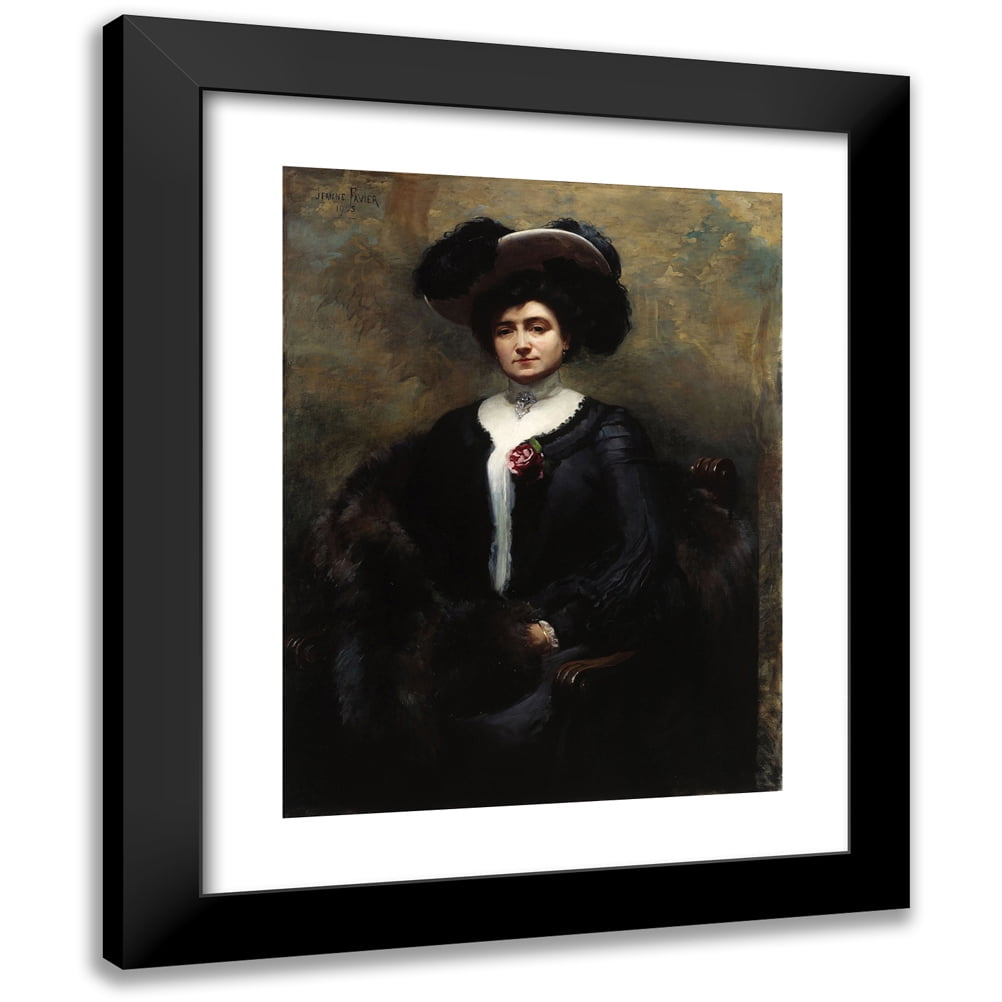 Jeanne-Magdeleine Favier 12x14 Black Modern Framed Museum Art Print ...