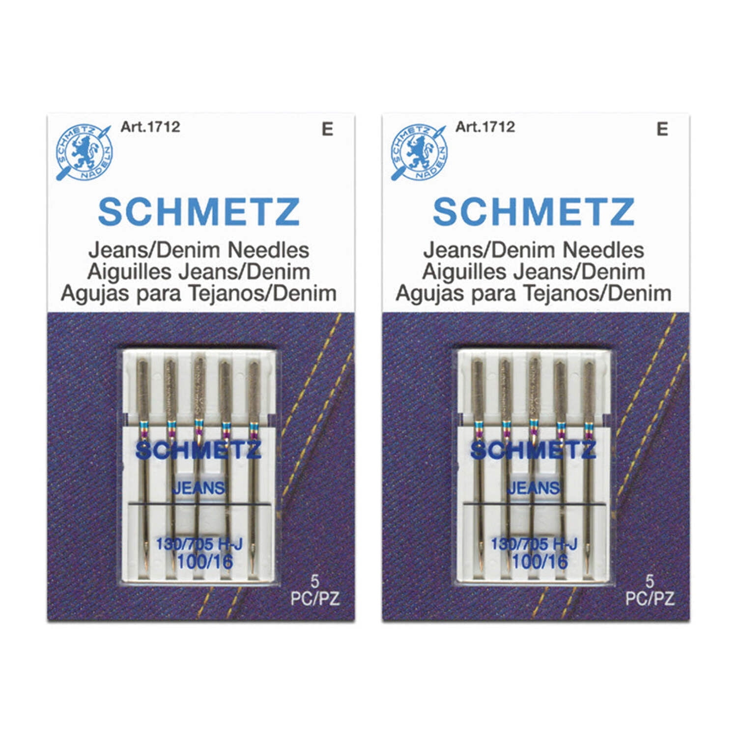 Jeans Sewing Machine Needles, Denim Needles, Assorted Sizes 90/14, 100/ ...