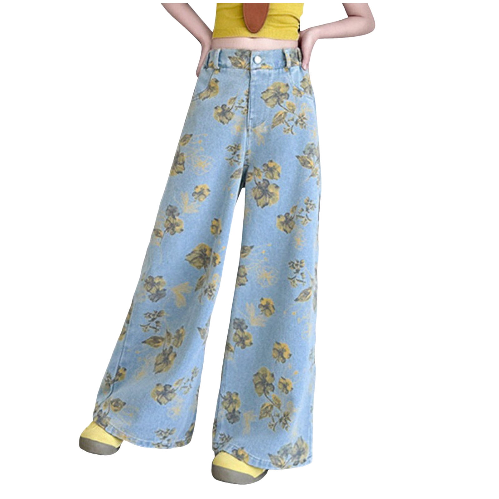 Jeans For Girls 10-12 Tween Girls Clothes Girls' High Rise Bow Elastic ...