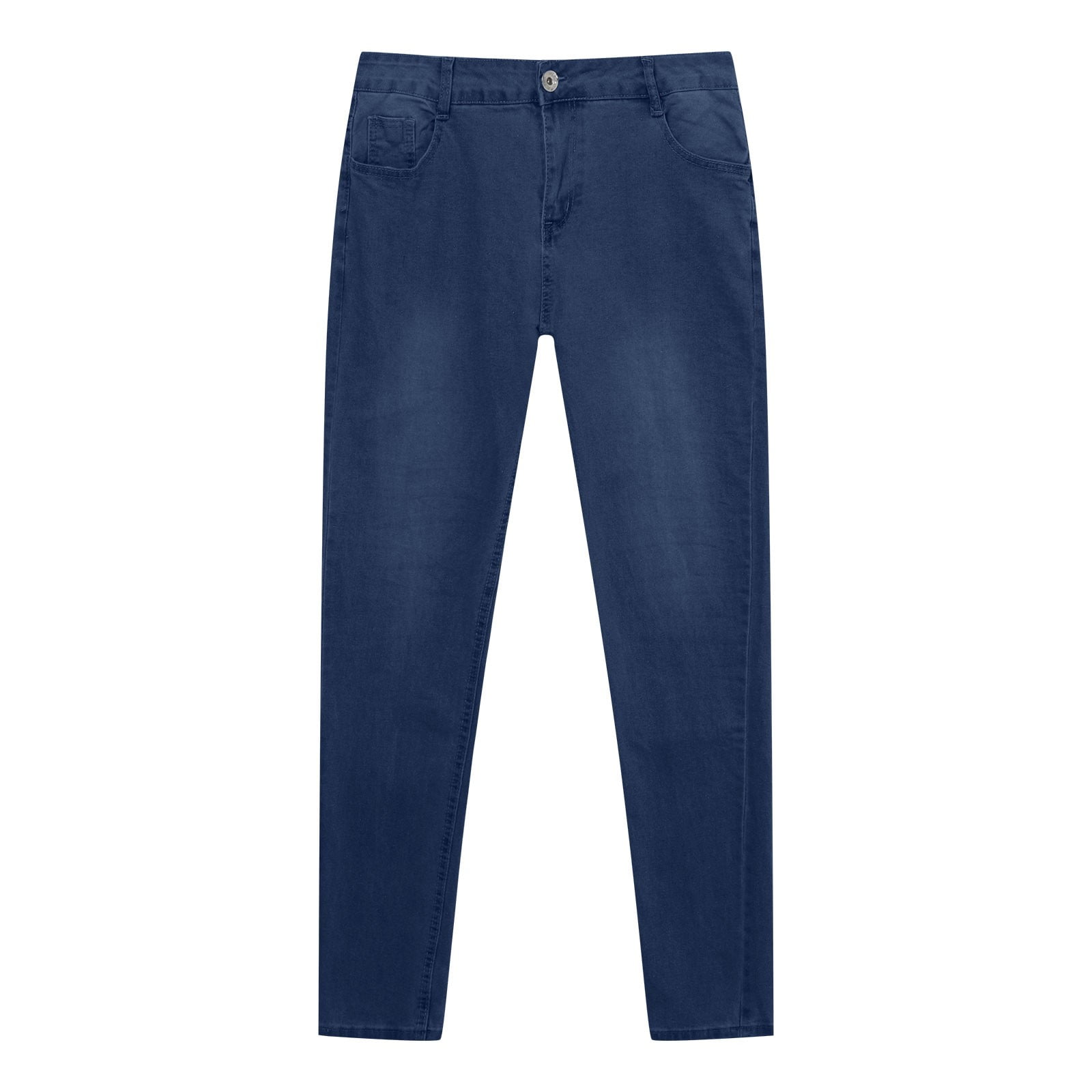 Jeans Men Slim Fit Stretch Small Feet Skinny Denim Jeans Solid Color ...