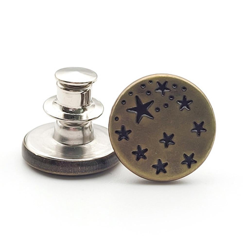 Jeans Metal Buttons Adjustable Detachable Nail Free Metal Clothing DIY ...