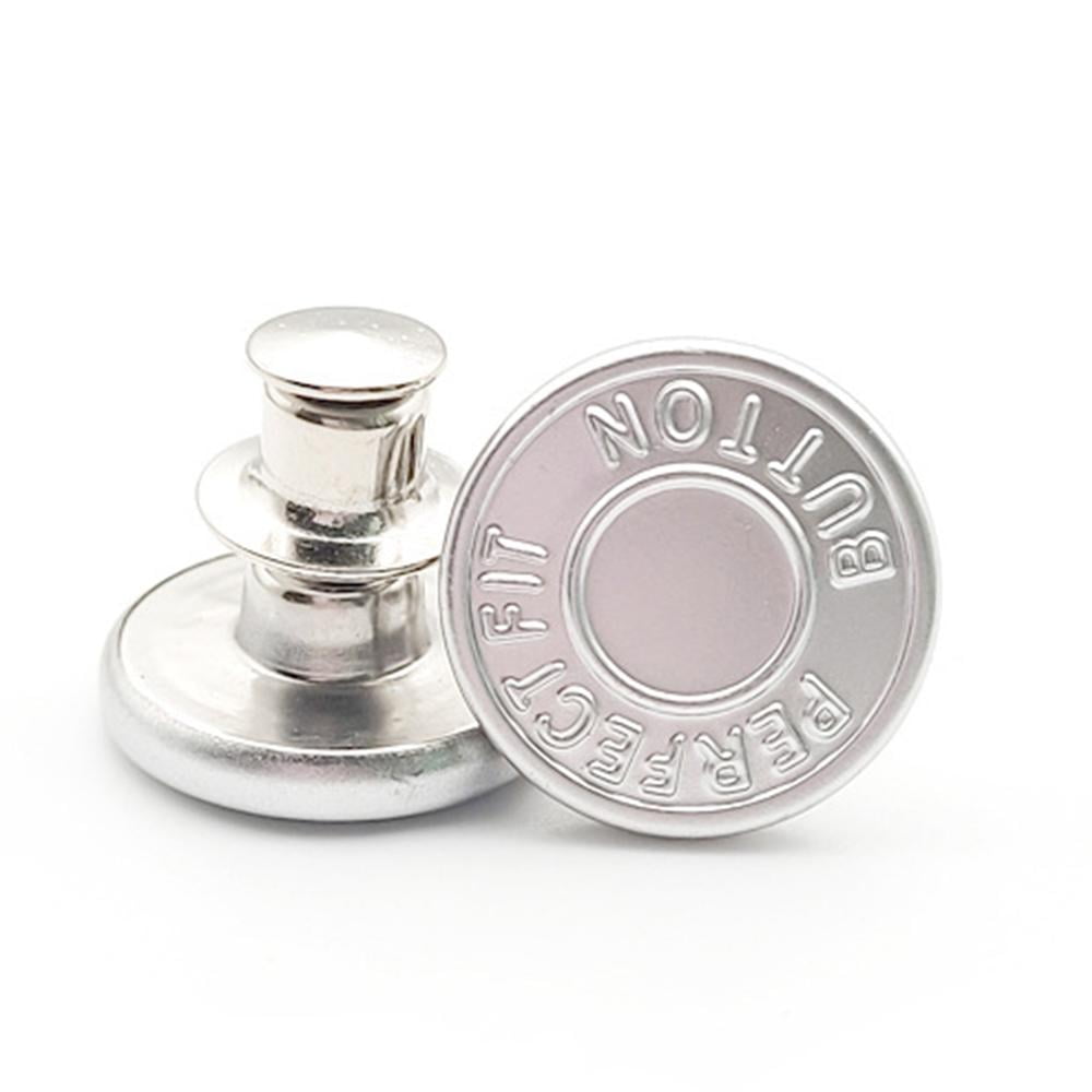 Jeans Metal Buttons Adjustable Detachable Nail Free Metal Clothing DIY ...