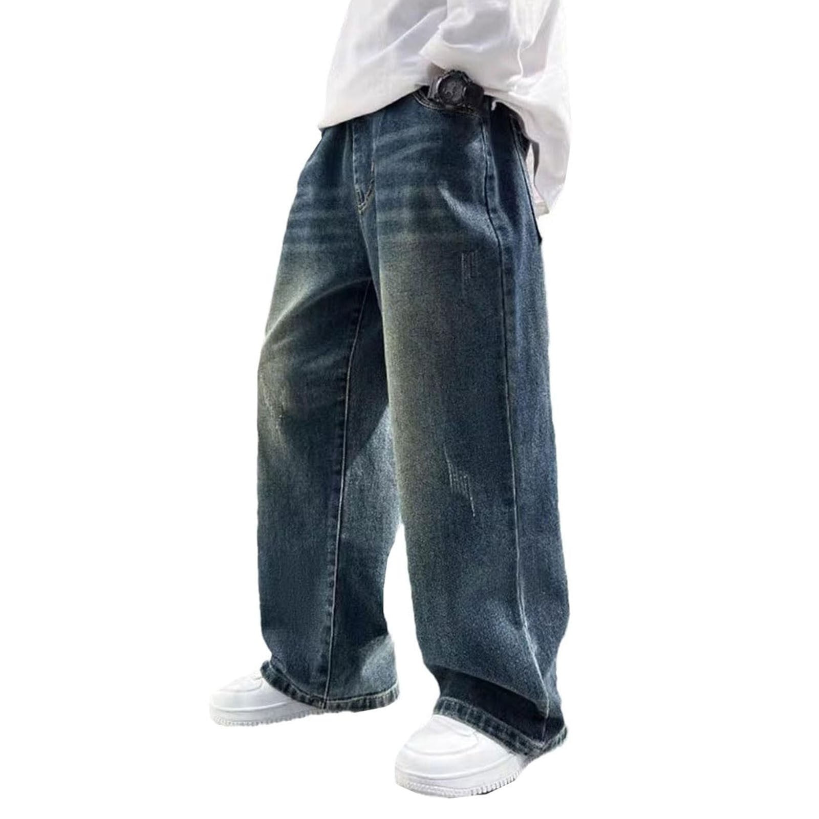 Jeans Pants For Boys Boys Elastic Waist Baggy Jeans For Kids Casual ...