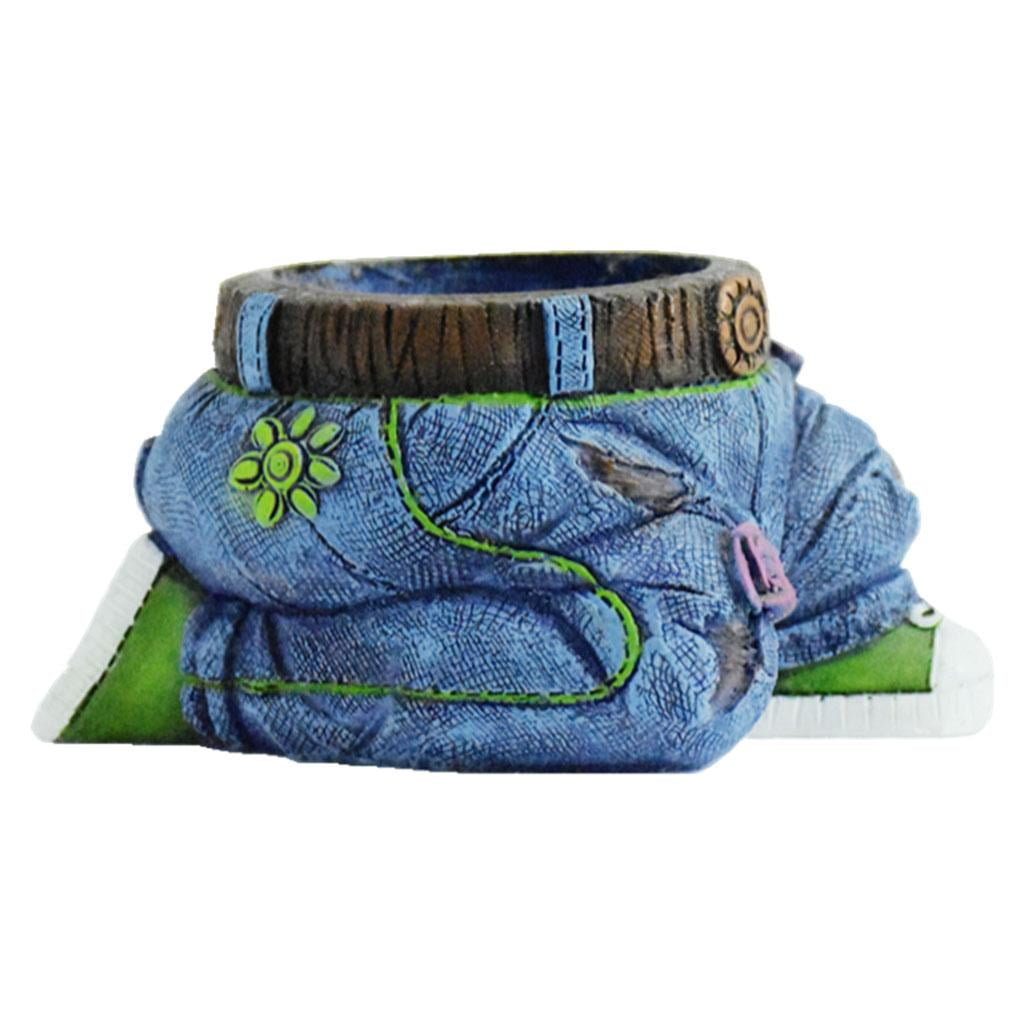 simhoa Funny Resin Planter, Denim Jeans Flowerpot Sculpture, Garden ...