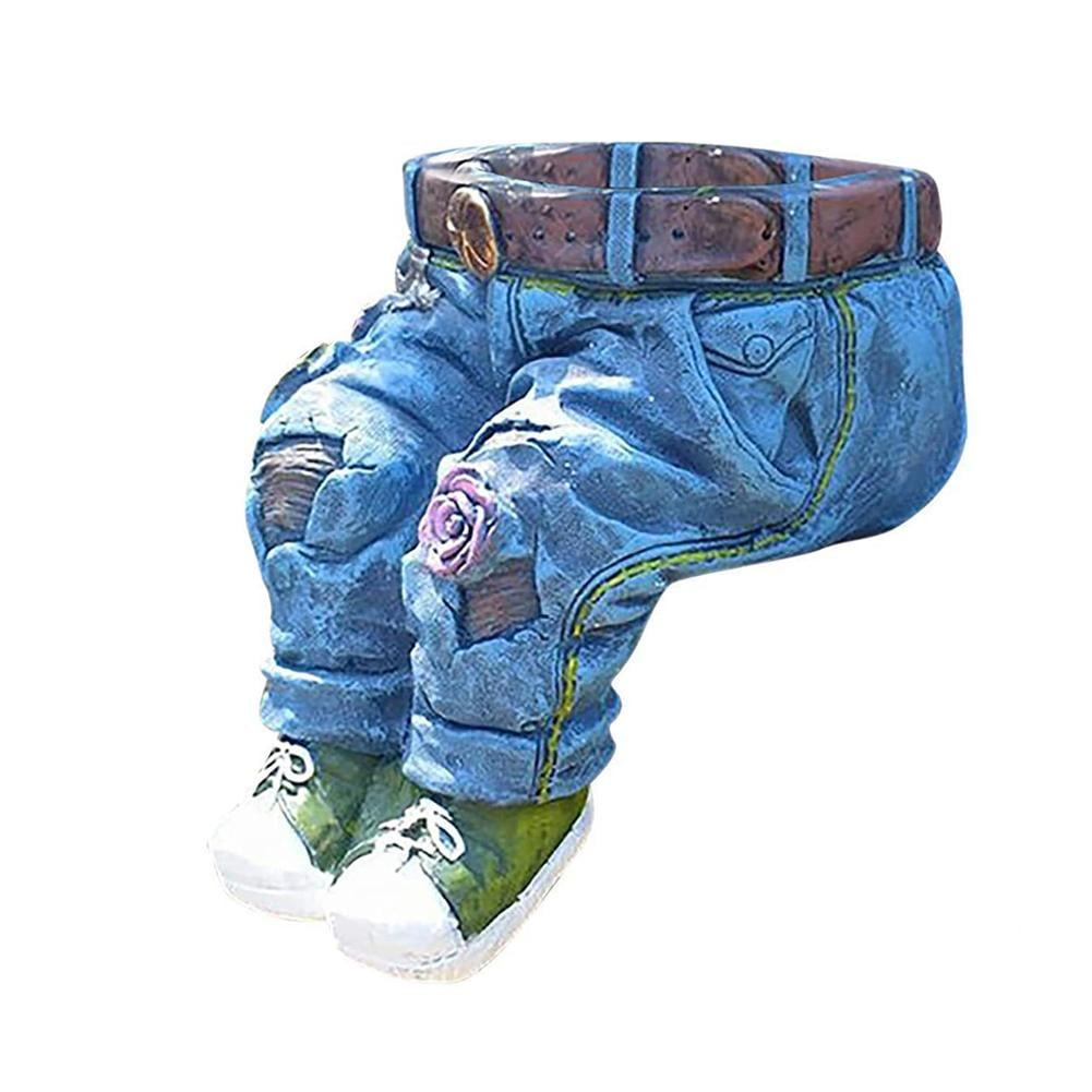 Jeans Resin Flowerpot Resin Crafts Garden Art Potted Jeans Flowerpot ...