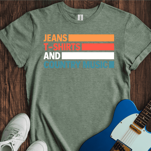 Jeans, T-Shirts Country Music T-Shirt - Walmart.com