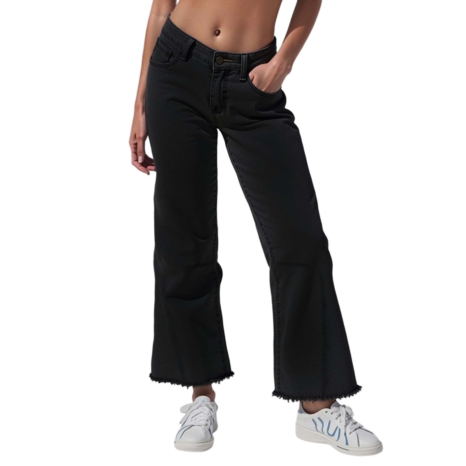 Jeans for Women High Waisted Wide Leg Cut Shaped Loose And Full Edge ...