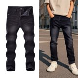 Jeans for Boys Boy's Skinny Fit Stretch Black Pants for Kids Casual ...