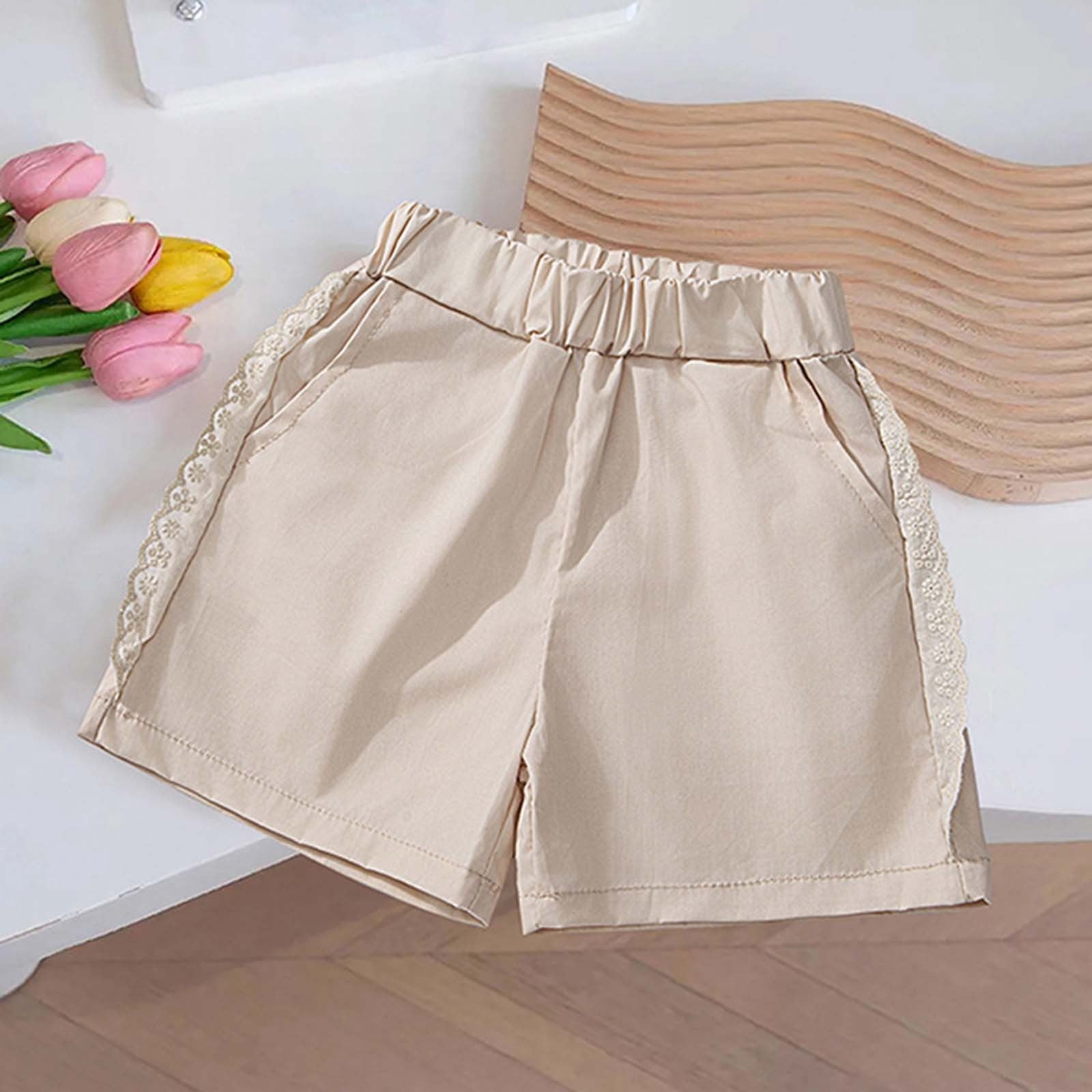 Jeans for Girls 10-12 Girls' Summer Casual Lace Shorts Wide Leg Shorts ...