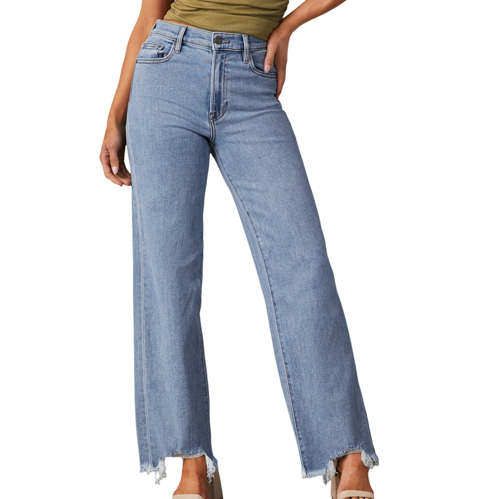 Jeans for Women High Rise Feather Denim for Women Elegant Comfy Cut ...