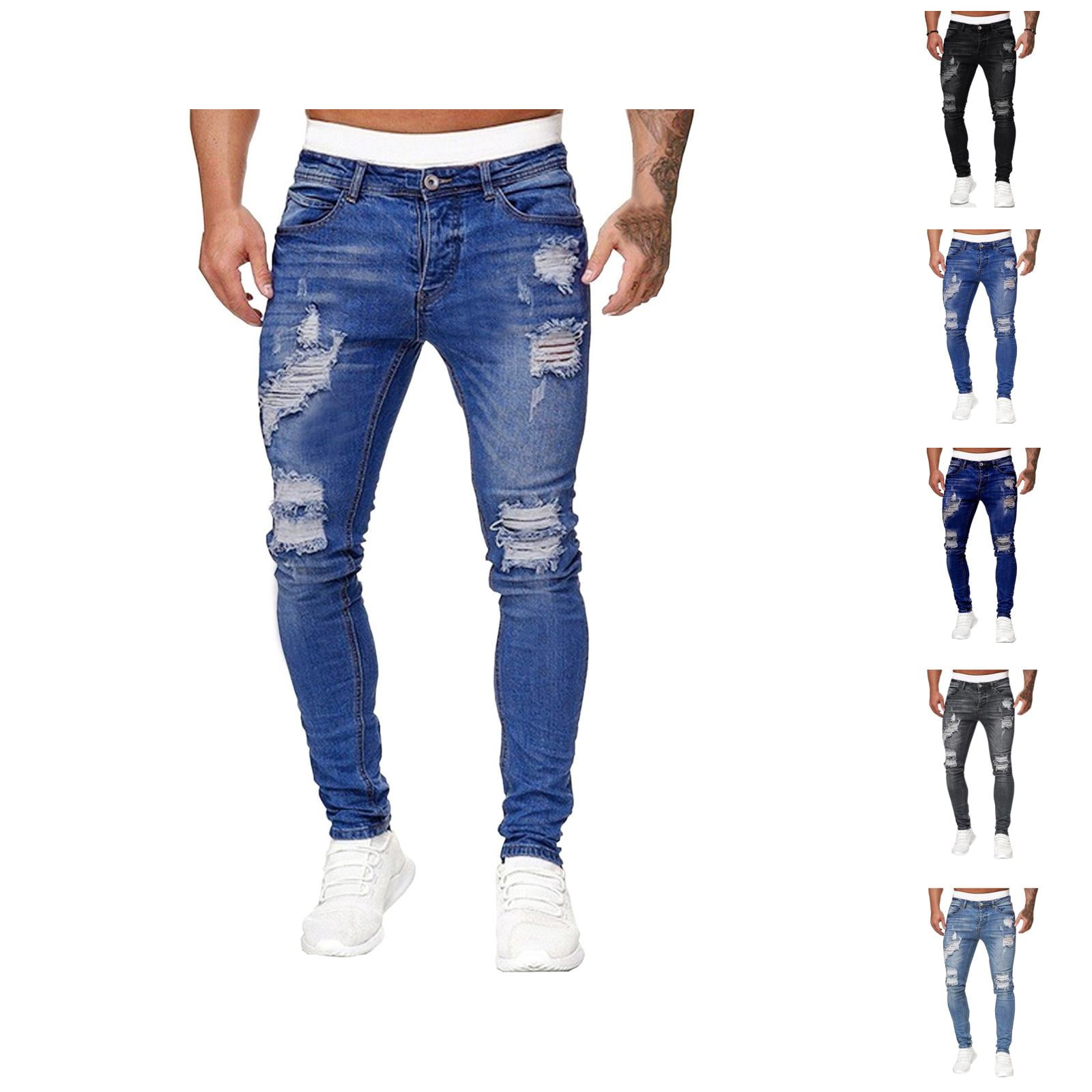 Jeans for Women Men 2025 Y2K Washed Ripped Distressed Slim Fit Straight ...