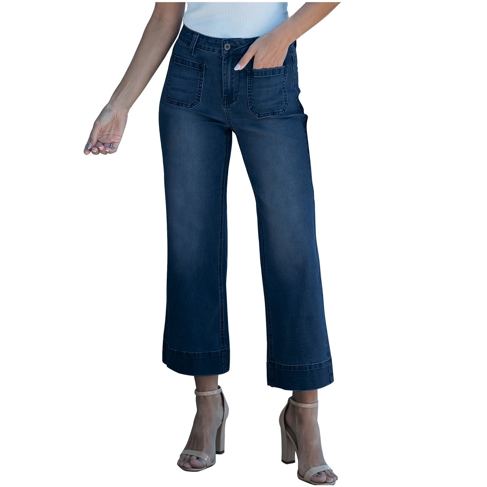 Jeans for Women Trendy Petite MIUOWANP Women's Pocket Low Rise Skinny ...